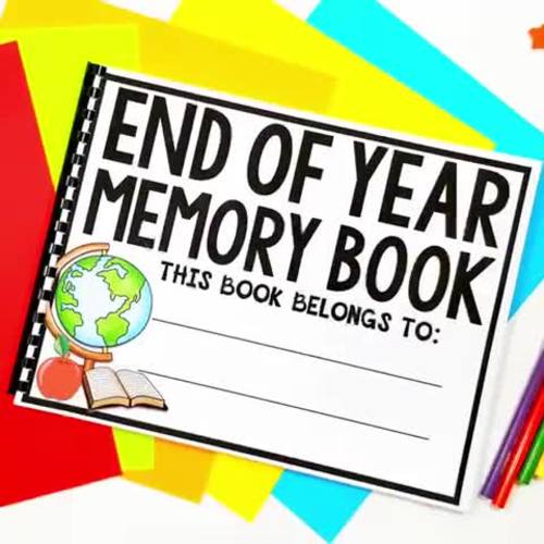 End of the Year Memory Book Print and Digital | TpT