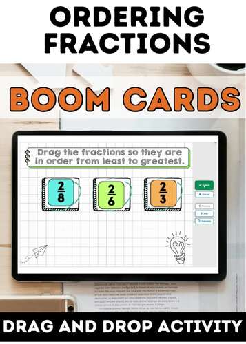 Ordering Fractions | Boom Cards™ | Least to Greatest Fraction Practice