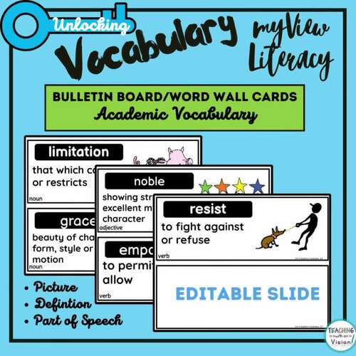 myView Literacy 5th Grade Unit 4 Weeks 1-5 Editable Vocabulary Word ...