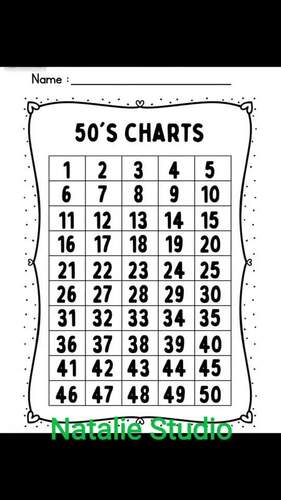 Missing Numbers to 50 | Fill in the Missing Mumbers | Numbers 1-50 | Math