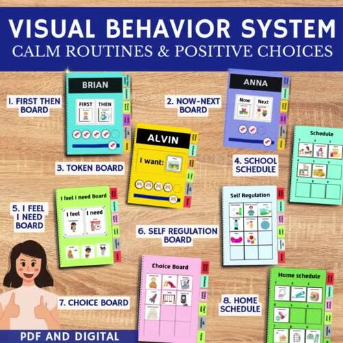 Editable First Then Board with Visual Schedule Autism Editable Token ...
