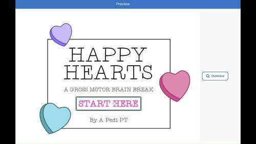 No Prep Valentine's Day Gross Motor Brain Break | Boom Cards Deck by A ...