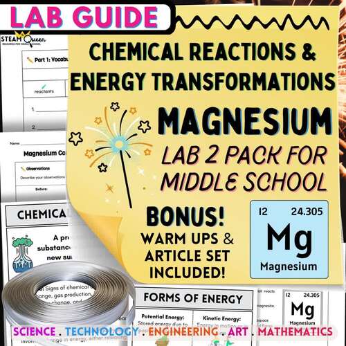 Magnesium Lab 2 Pack! Energy Transformations & Chemical Change Middle ...