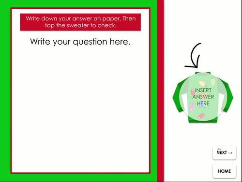 Google Slides PPT Editable Self-Checking Game Template | Ugly Christmas ...