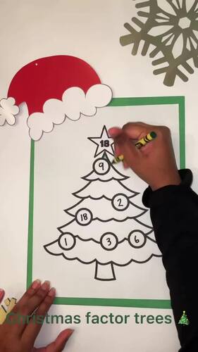 Factor Christmas Trees | Math Craft | by KekesClassroom | TPT