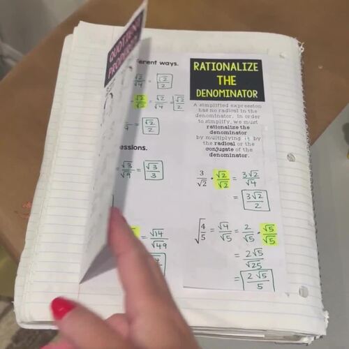 Algebra 1 - Simplify Radicals Rationalizing the Denominator & Conjugate ...