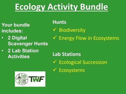 Ecology Activities - Lab Stations & Digital Scavenger Hunts by Teach ...