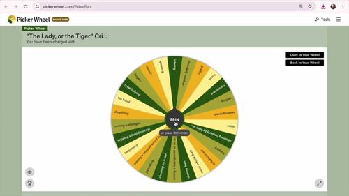 "The Lady, or the Tiger" EOC prep Bundle Digital Reading Literature