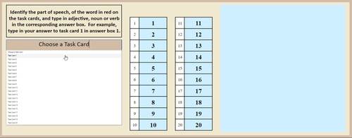 Digital Pixel Art NO PREP Task Cards Happy Bunny Parts of Speech Google ...