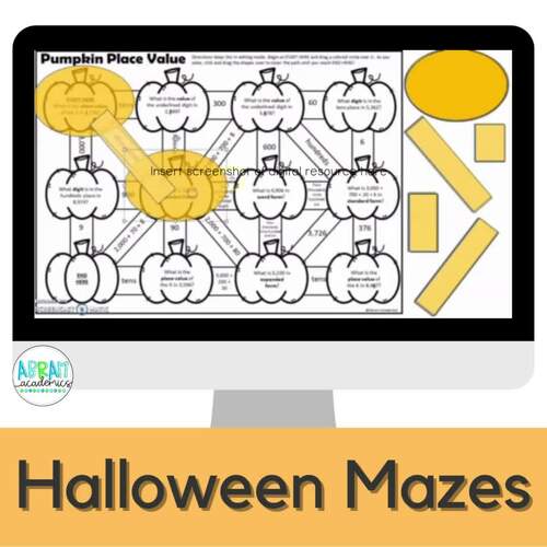 3rd Grade Halloween Math Activities - Digital and Printable Math Mazes