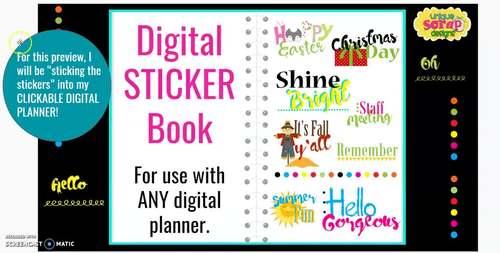 DIGITAL Stickers for GOOGLE Slides - Use with a Digital Planner | TpT