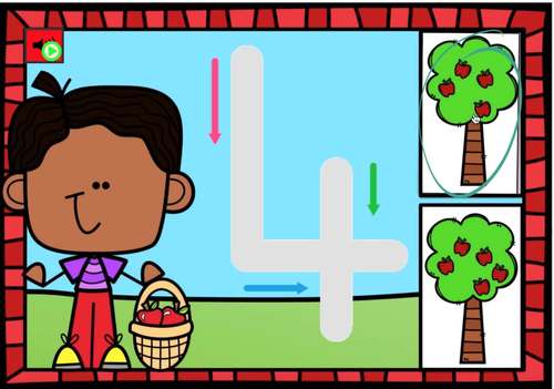 Boom Cards Counting Apples Distance Learning by Della Larsen's Class