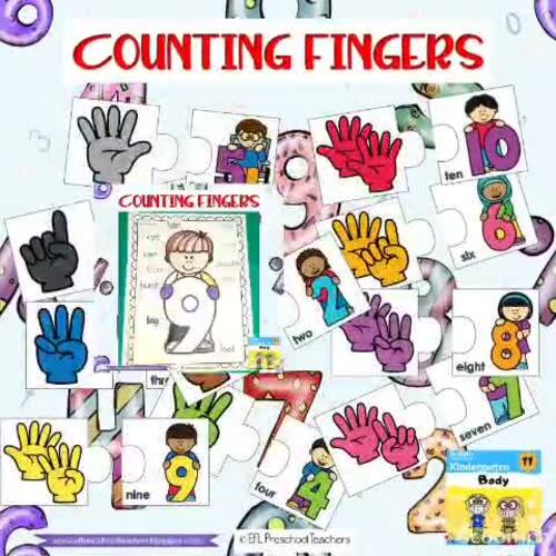 Counting Fingers 1–10 | Body Unit Activities for Kindergarten ELLs