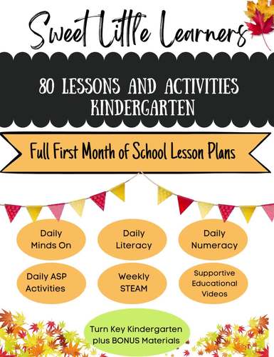 First Full Month of Kindergarten: Lessons, Activities, Printables ...