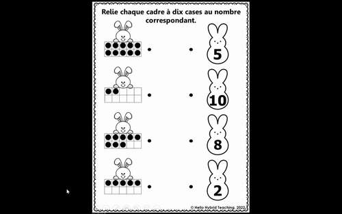 French Ten Frame Math for Spring/Easter, Numbers 1-20 by Hello Hybrid ...