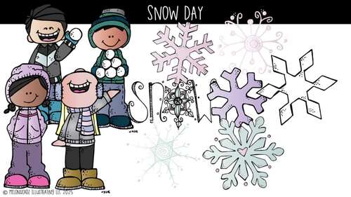 Snow Day clip art, Winter clip art COMBO PACK by Melonheadz Clipart