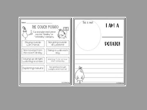 The Couch Potato Book Companion Activities | SEL Read Aloud No Prep