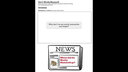 Unit 6: Woolly Mammoth NGSS Biology BUNDLE by Scienteach | TPT