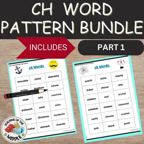 PHONICS FOR SOR:CH WORD PATTERN,PARTS 1-3 BUNDLE, IN ONE AND ...
