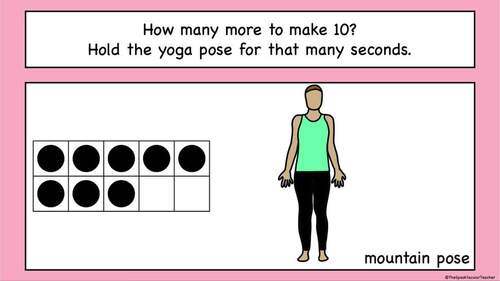 Making Ten Yoga Pose Slides with Ten Frames by The Spooktacular Teacher