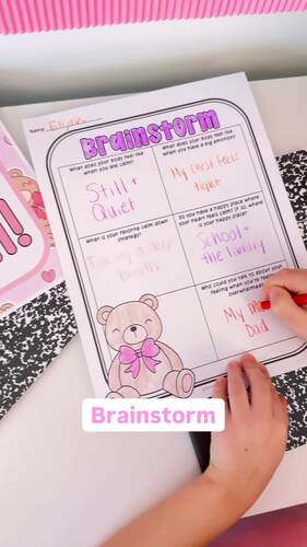 Valentine Mindfulness SEL Lesson & Craft | Calm Down Strategies & Big ...