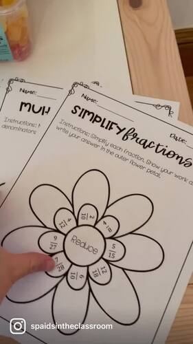 Mother’s Day Fraction Flower Craft | Math Activity for Grades 4–6