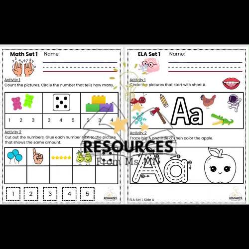 Kindergarten Emergency Sub Plans – 5 Days (Beginning of Year) | TPT