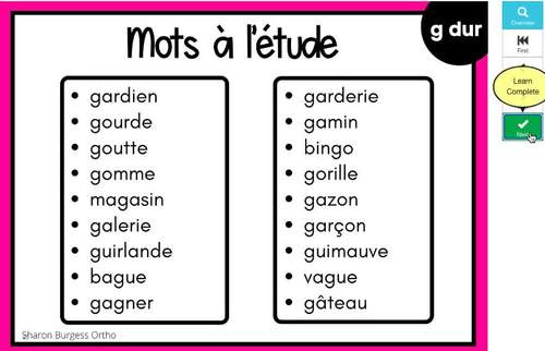 Orthographe g dur | Cartes Boom by Sharon Burgess Ortho | TPT