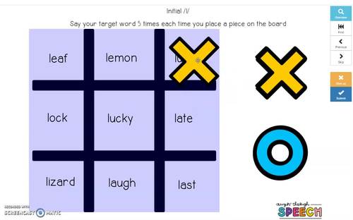 Boom Deck - Articulation Tic Tac Toe - /l/ sounds by Cruzin' Through Speech
