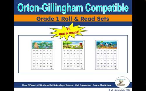 IMSE-Compatible Decodable Phonics Roll & Read Sets, Grade 1 Literacy ...