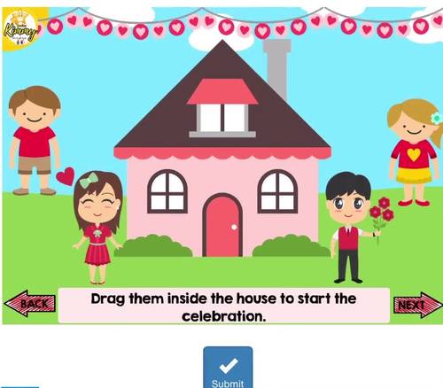 Valentines Interactive Story Speech Teletherapy Boom Cards by Teacher Kimmy