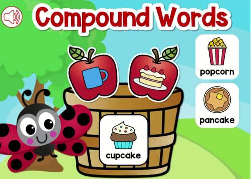 Boom Cards™ Compound Words Apple-Themed by et cetera Primary Goods