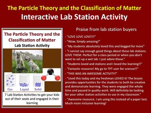 The Particle Theory and the Classification of Matter - 7 Lab Station ...