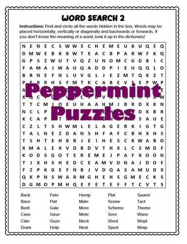 30 Vocabulary Word Search Worksheets for High School and Middle Schoolers