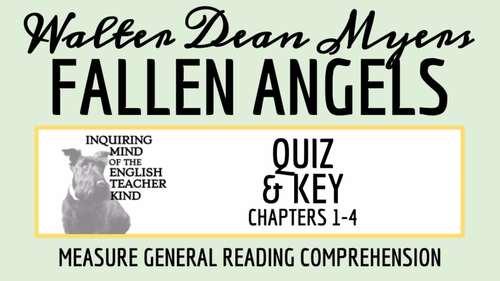 Fallen Angels by Walter Dean Myers Chapters 1-4 Quiz (Printable)