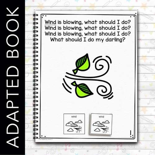 Weather Interactive Adapted Book Bundle PreK Autism by Adapted by Kimmie D