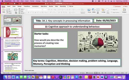 IB Psychology: Introduction to memory by Engaging Science for all