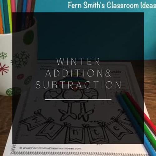 Winter Color By Number Addition and Subtraction Bundle | TpT