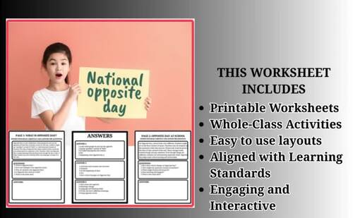 Opposite Day Comprehension Passages For Grade 3-8 by Learnwith Ease
