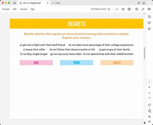 ESL Upper Intermediate Lesson: To Learn How to Express Regrets | TPT