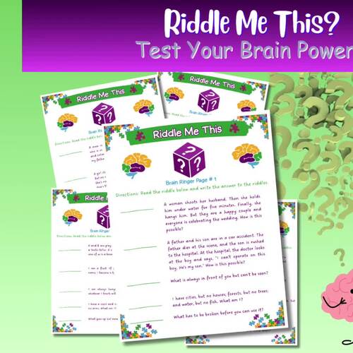 Printable Riddles for Kids – Brain Breaks, Icebreakers & Critical ...