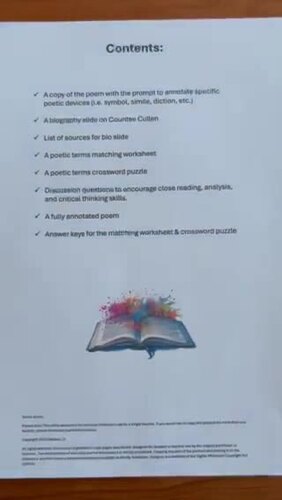 Complete High School ELA Lesson on Countee Cullen's "A Brown Girl Dead"