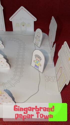 Build a Christmas Gingerbread Paper Town | Craft Activity Project