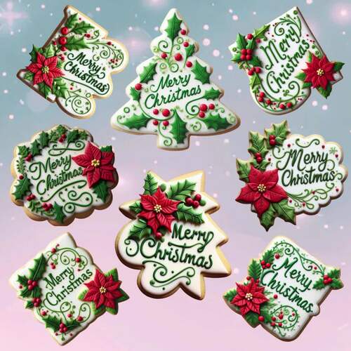 Christmas Cookie Decorating Clipart | Festive Gingerbread Cookie PNG ...