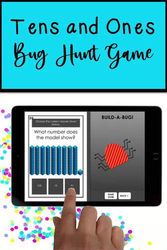 Tens and Ones Digital BUG Hunt Game by First Grade Frolics | TPT