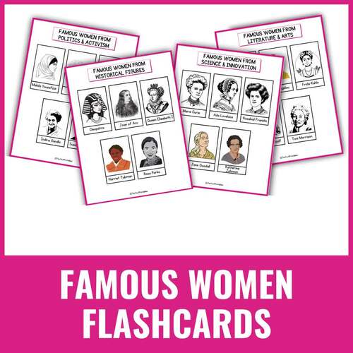 Women's History Month Flashcards | Famous Women's In The History Cards ...