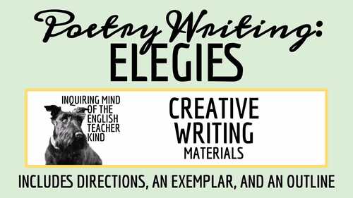 Elegy Poem | HS Creative Poetry Writing Lesson | Iambic Pentameter Practice