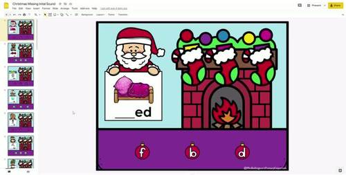 Christmas CVC Digital Activity - Missing Beginning Sound | TpT
