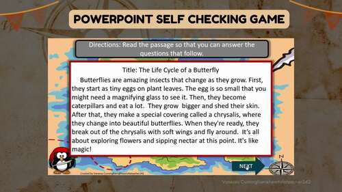 Chronological Order Self Checking PowerPoint Activity Game Grade 3 ELA