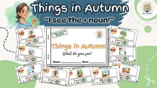 What Questions Mini Book w/ Sentence Frame (Autumn: "I see the + noun!")